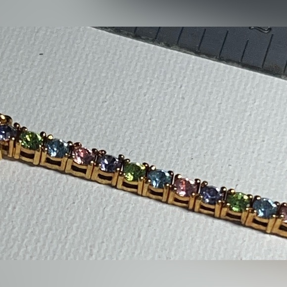 Joan Rivers | Jewelry | Joan Rivers Pastel Rhinestone 7 Gold Tone ...